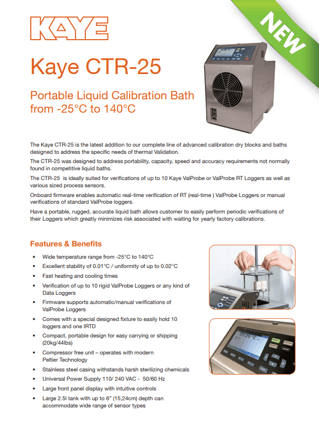 Kaye CTR Temperature Bath | Liquid Bath Temperature Calibrator