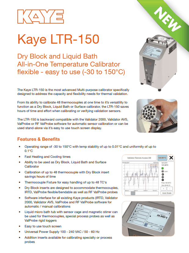 Kaye LTR | Dry Block and Liquid Baths | Withnell Sensors